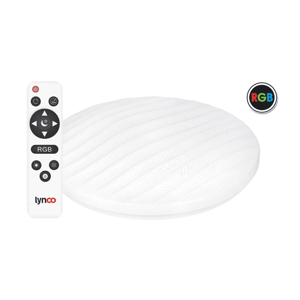 LYNCO Led plafonjera 48W 3000-6500K RGB talas – Lagermarket